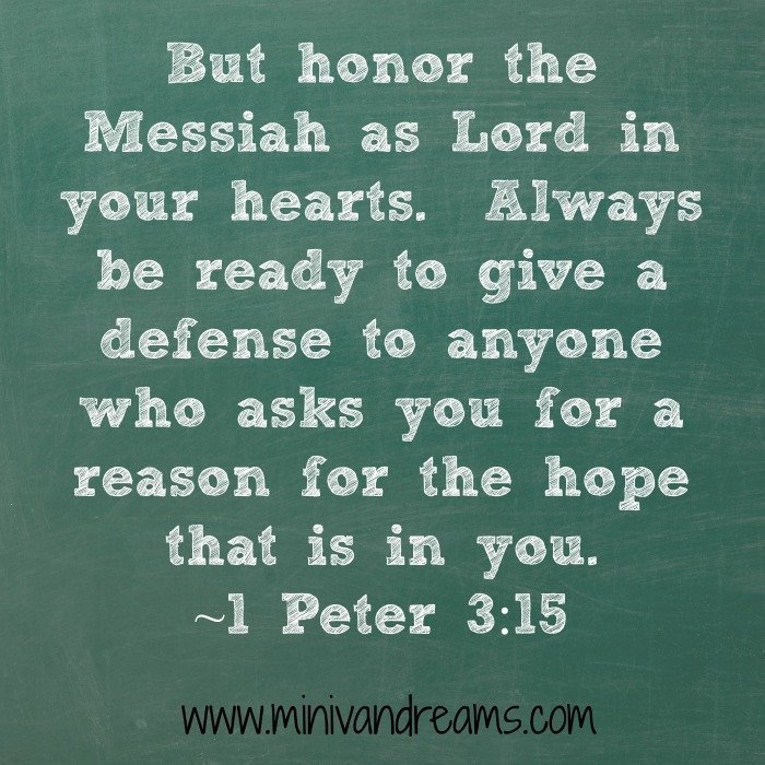 Say It Sunday 1 Peter 3 15 Mini Van Dreams