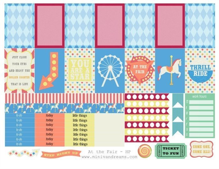 Free Printable Planner Stickers: At the Fair | City Girl, Farm Life