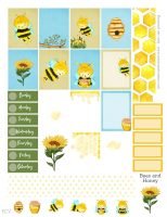 Bees and Honey Free Printable Planner Stickers | City Girl, Farm Life